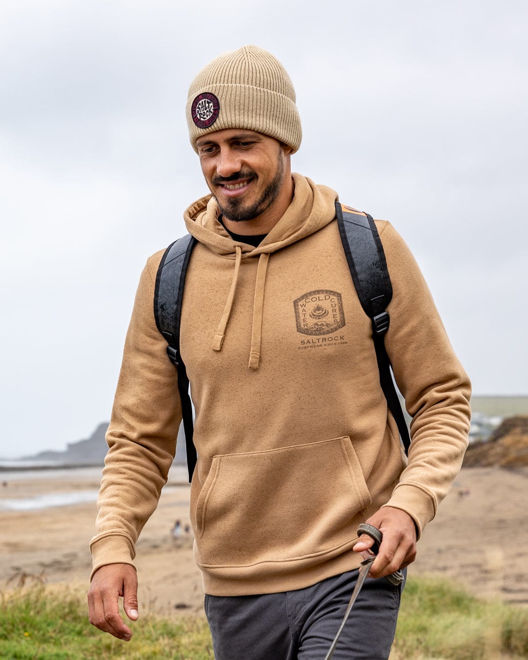 Cold Water Cures Mens Pop Hoodie in Brown