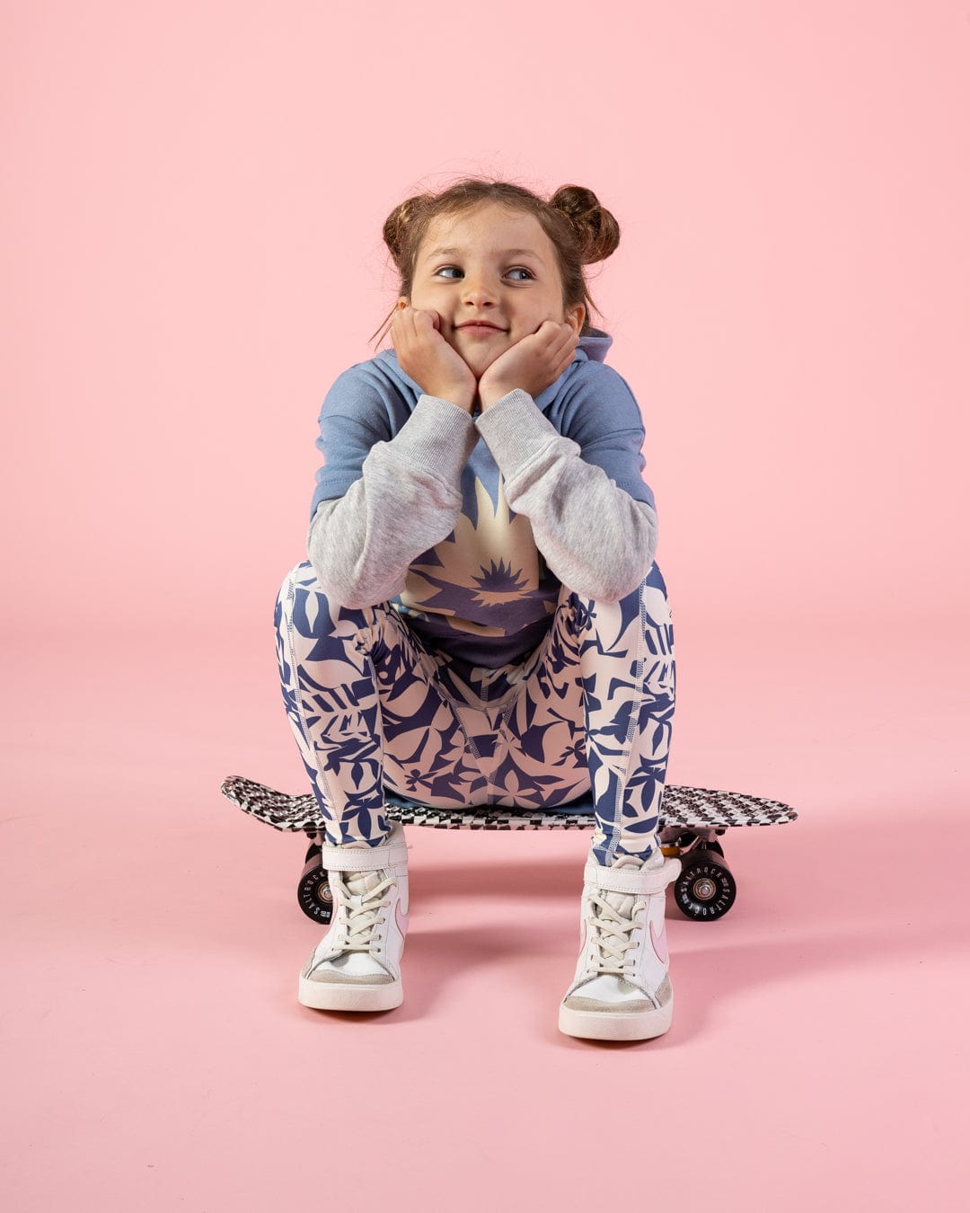 Sun Follower - Kids Oversized Pop Hood - Blue